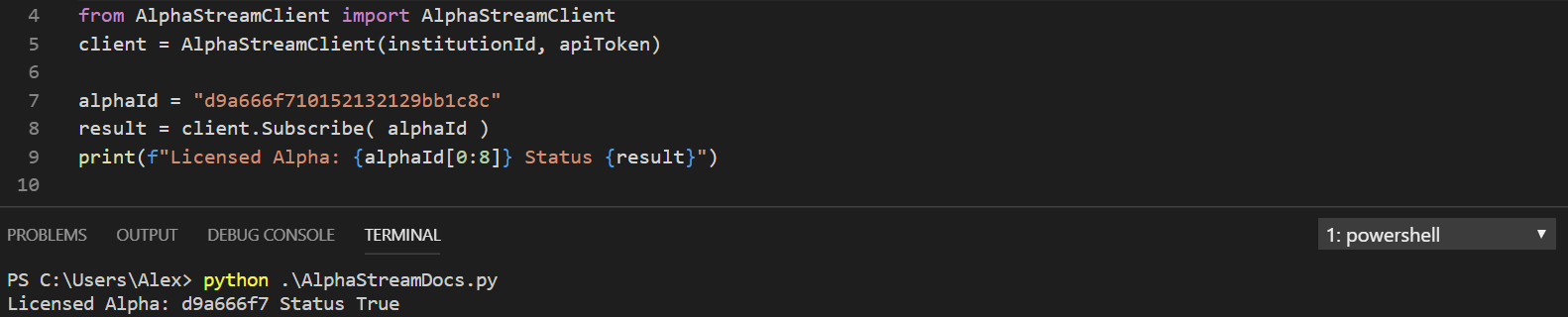 Alpha Streams Documentation - Alpha Streams API - Quick Start - QuantConnect.com