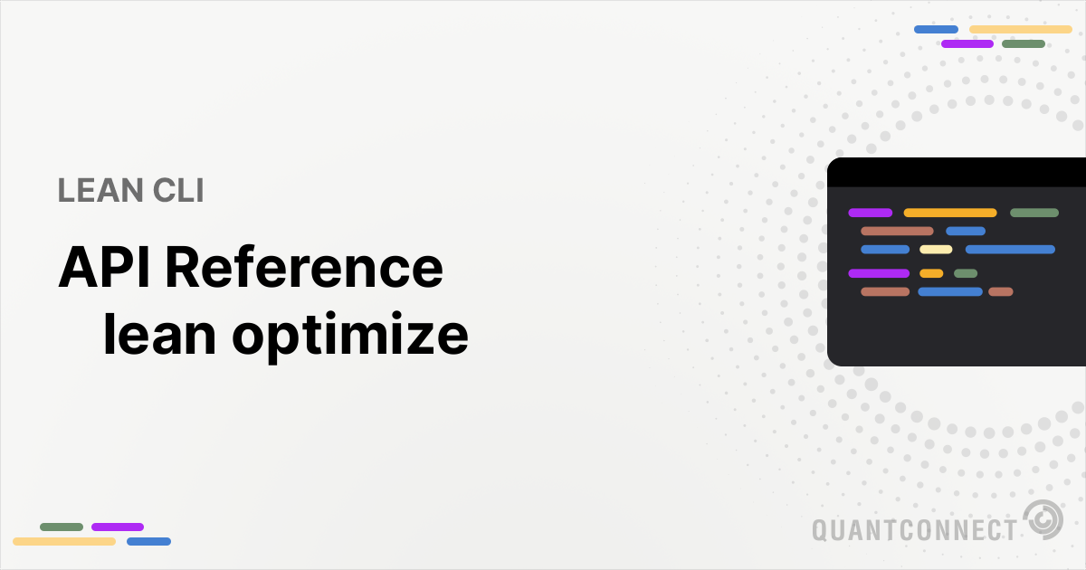 lean optimize - QuantConnect.com