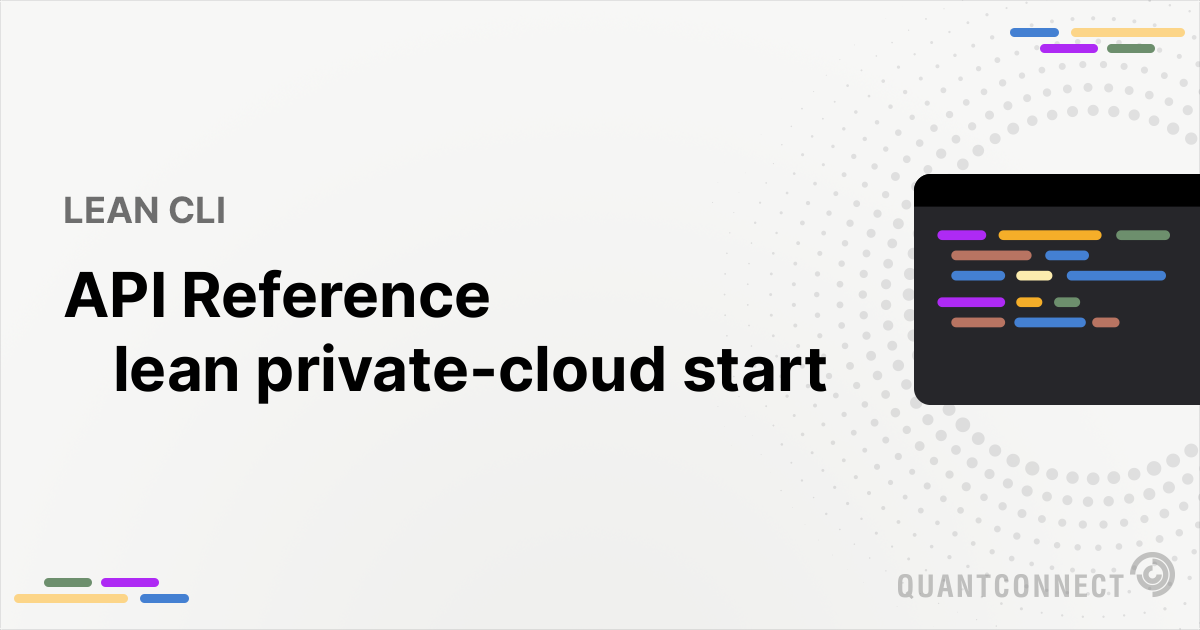 lean private-cloud start - QuantConnect.com